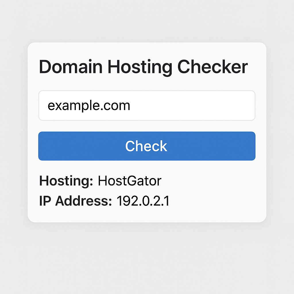 Domain Hosting Checker – Find Out Who Hosts a Website - Tool...